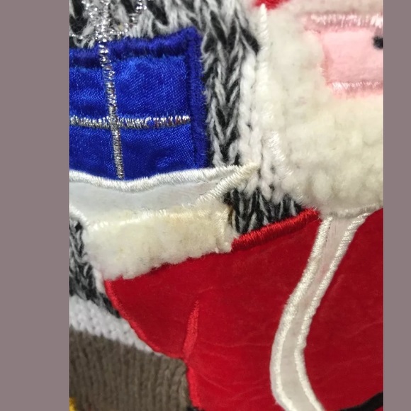 spice of life | Sweaters | Vintage Christmas Sweater Large Santa Mantle ...